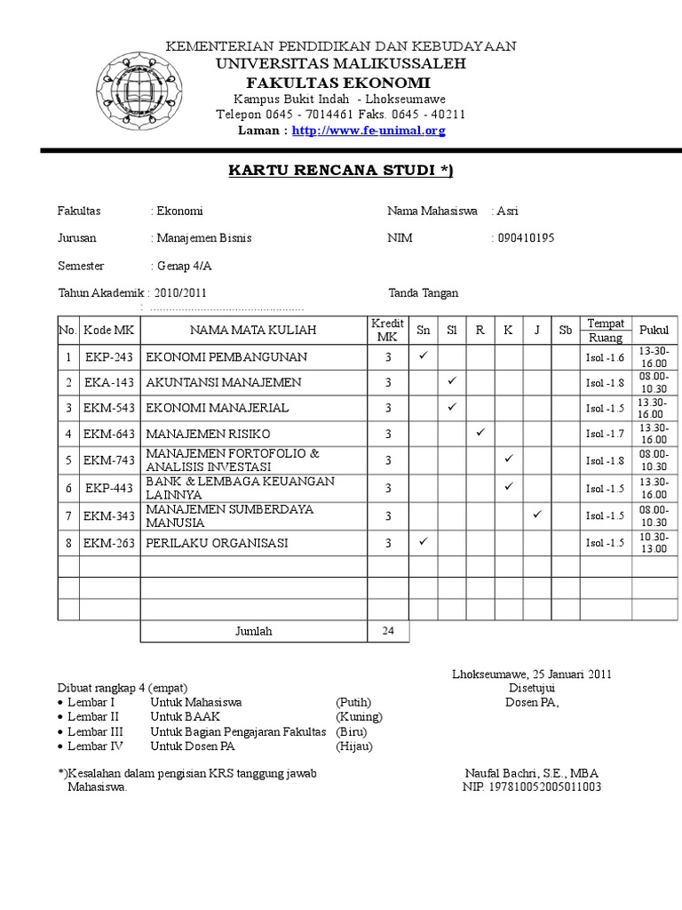 Contoh KRS Manual | PDF