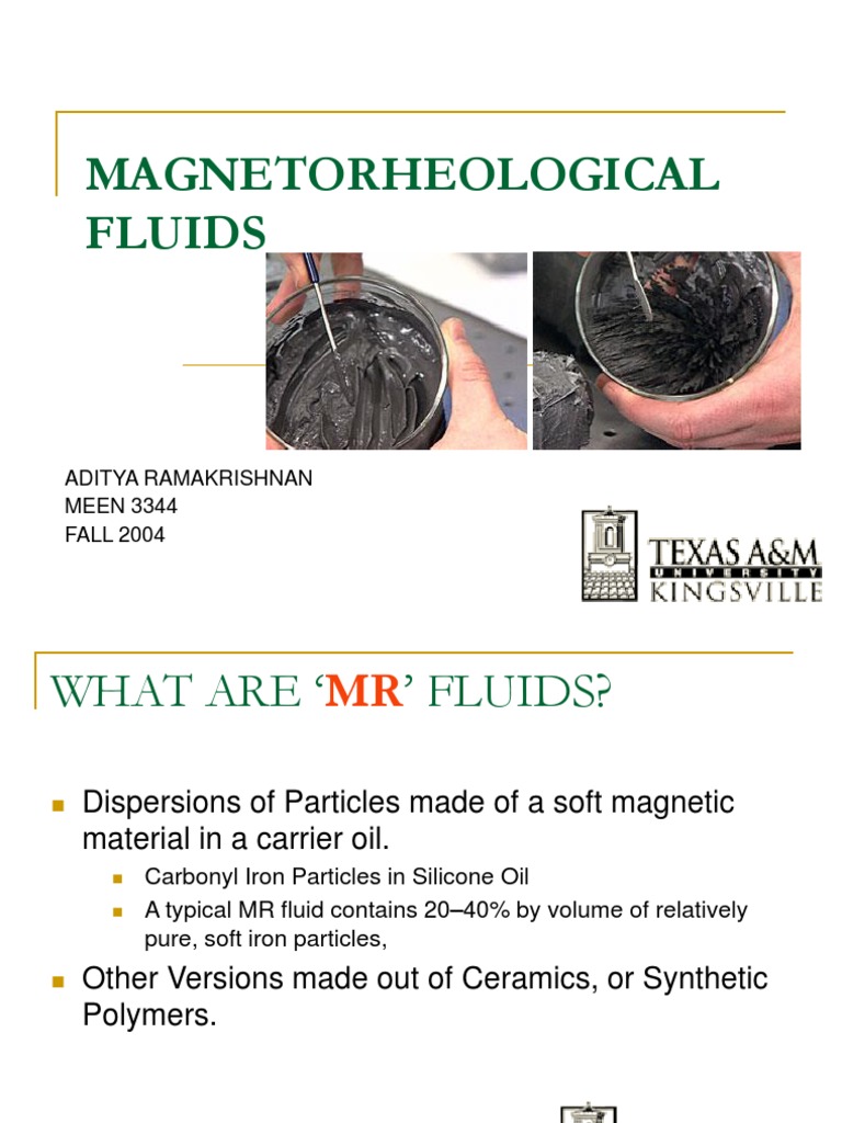 MR Fluids Aditya Ramakrishnan | PDF | Computers