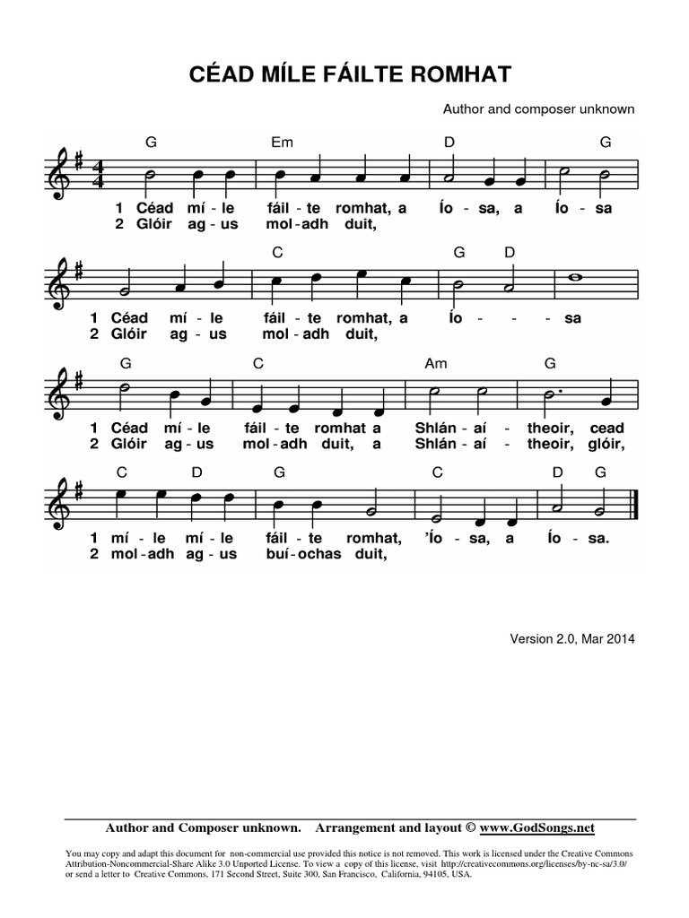 Cead Mile Failte Romhat | PDF