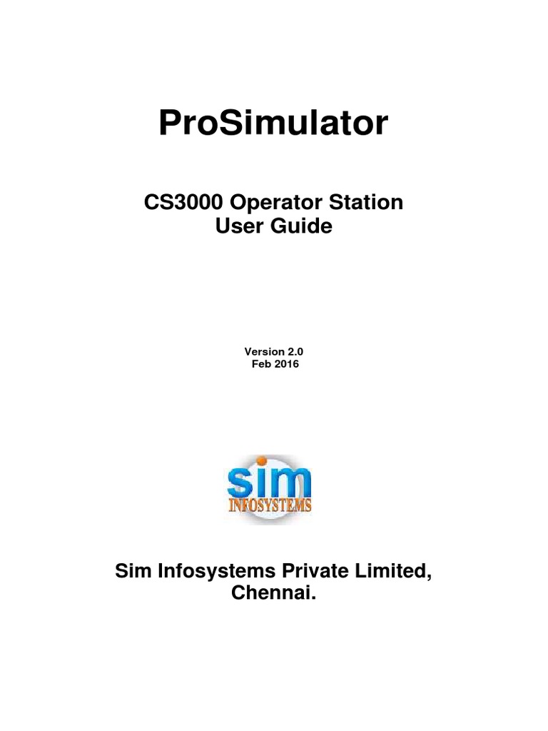 Prosimulator: Cs3000 Operator Station User Guide | PDF | Computer ...