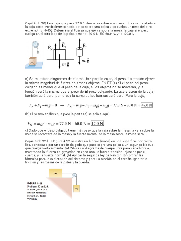 Ejercicios Capitulo 4 Giancoli | PDF