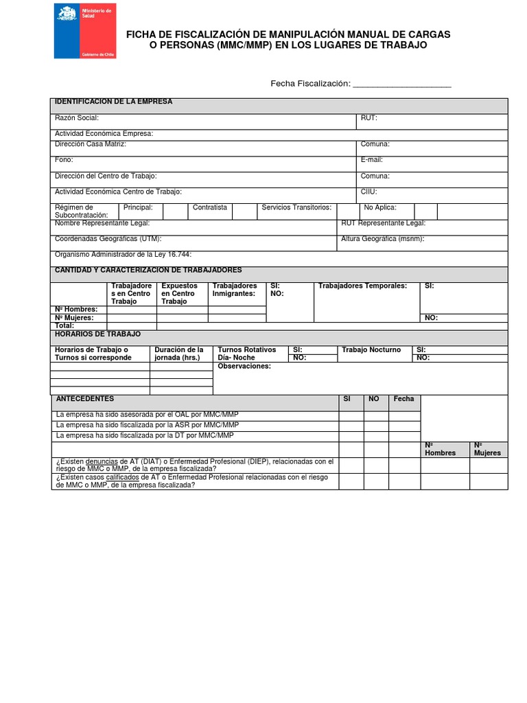 Ficha Fiscalización MMC - Empresas | PDF | Business
