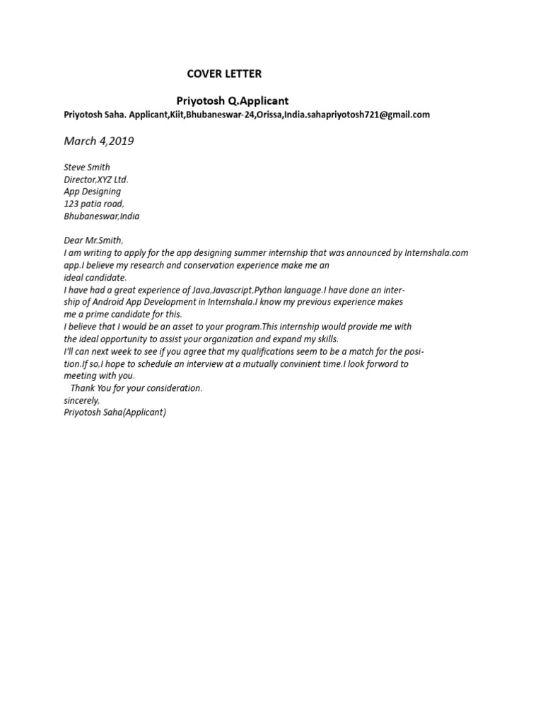 App Design Internship Applicant | PDF