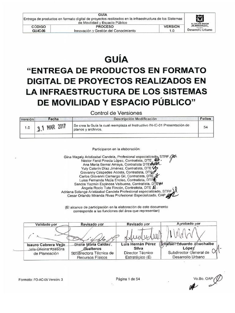 Guia Entrega Productos Formato Digital V 1.0 IDU | PDF