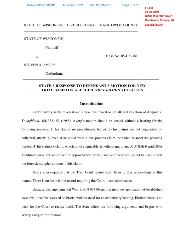 Steven Avery 2005CF000381 MO1184476 | PDF | Dna Profiling | Steven Avery