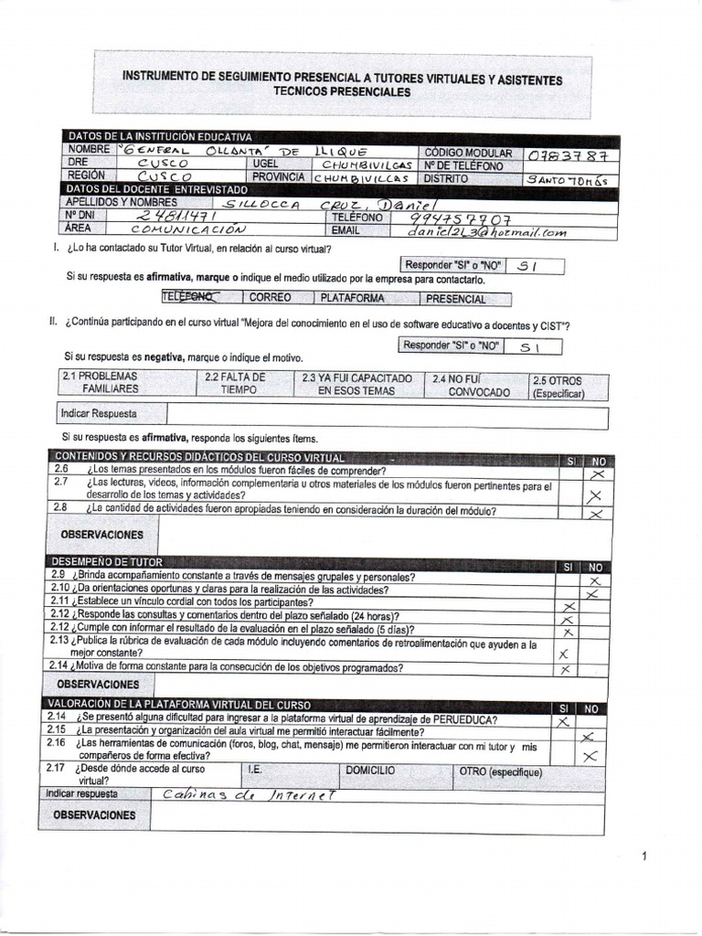 Ficha de Entrevista Cta | PDF