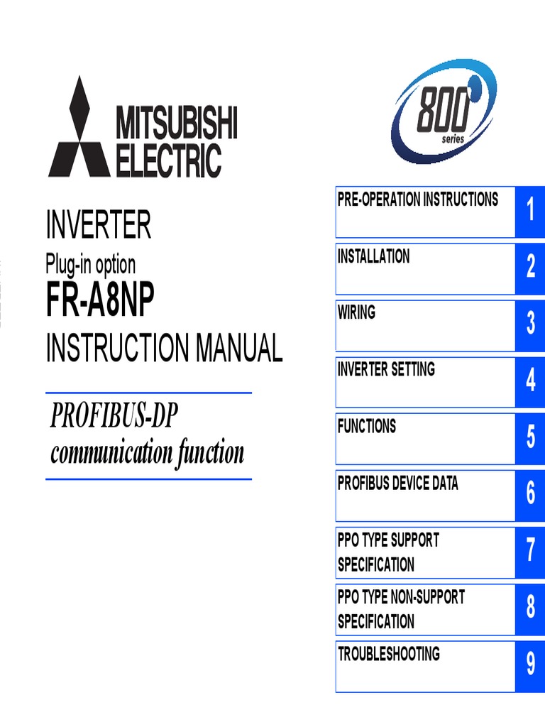 Fr-A8Np: Inverter Instruction Manual | PDF | Electrical Wiring ...