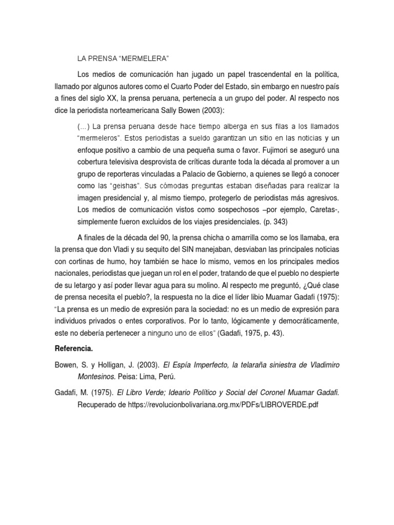 La Prensa y El Poder | PDF