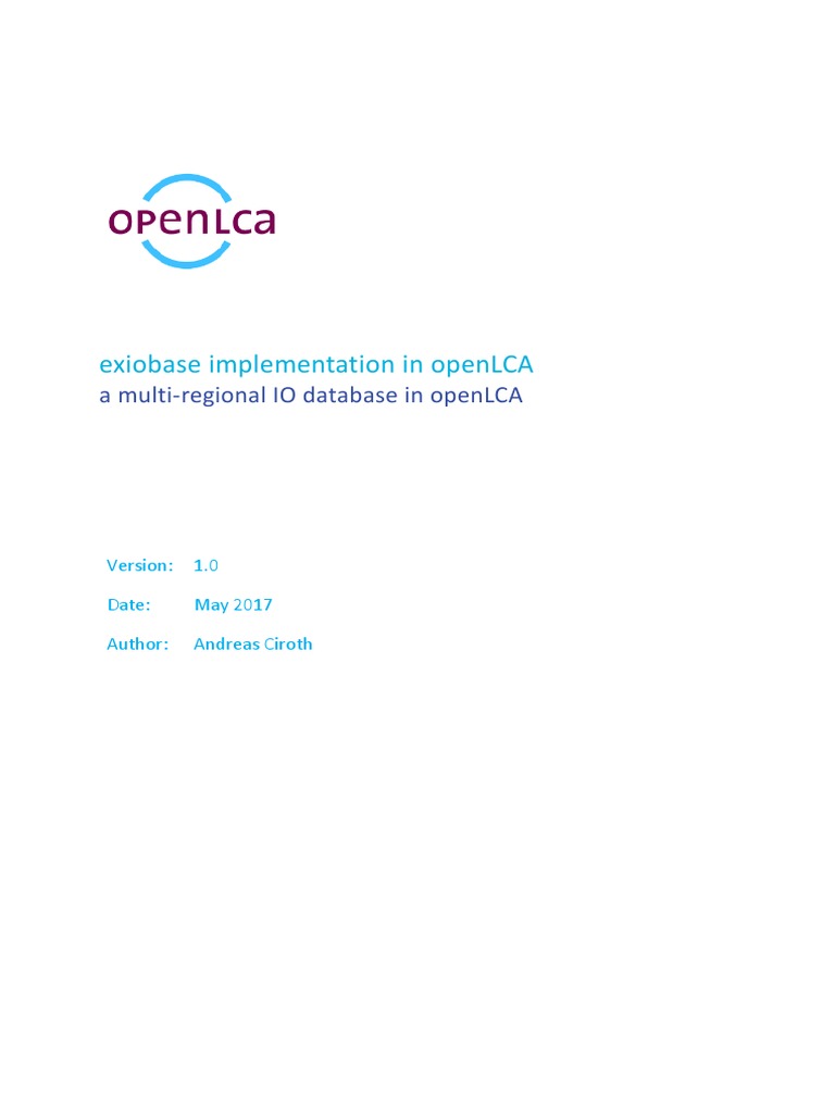 GreenDelta Exiobase 2 2 | PDF | Life Cycle Assessment | Databases