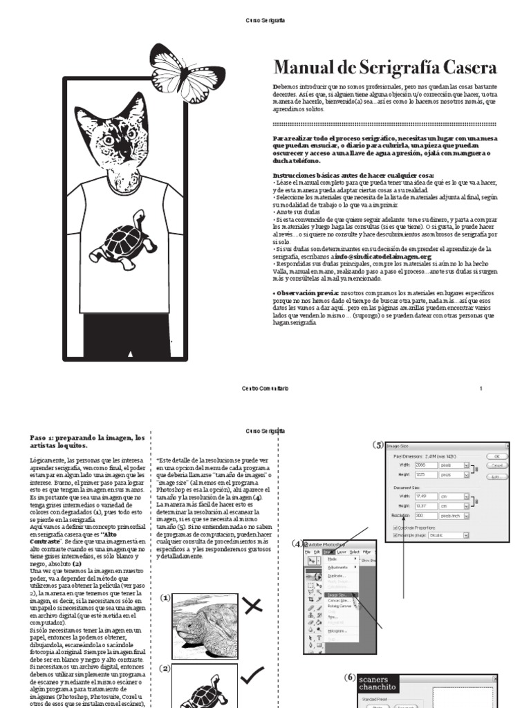 Manual de Serigrafia 11 Paginas | PDF | Escáner de imagen | Resolución ...