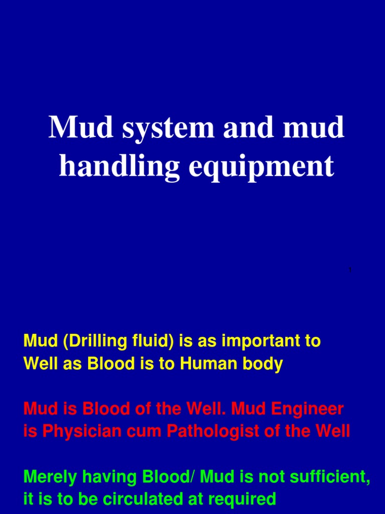 Mud System & Mud Handling Equipment | PDF | Potassium Chloride ...