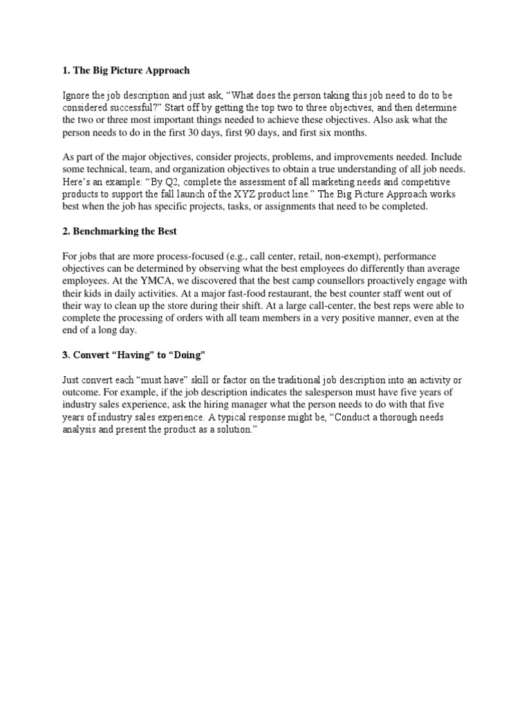 The Big Picture Approach | PDF