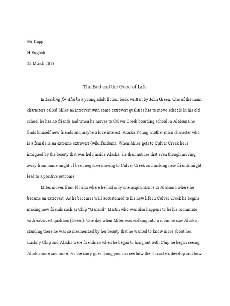 The Bad and The Good of Life | PDF | Extraversion And Introversion