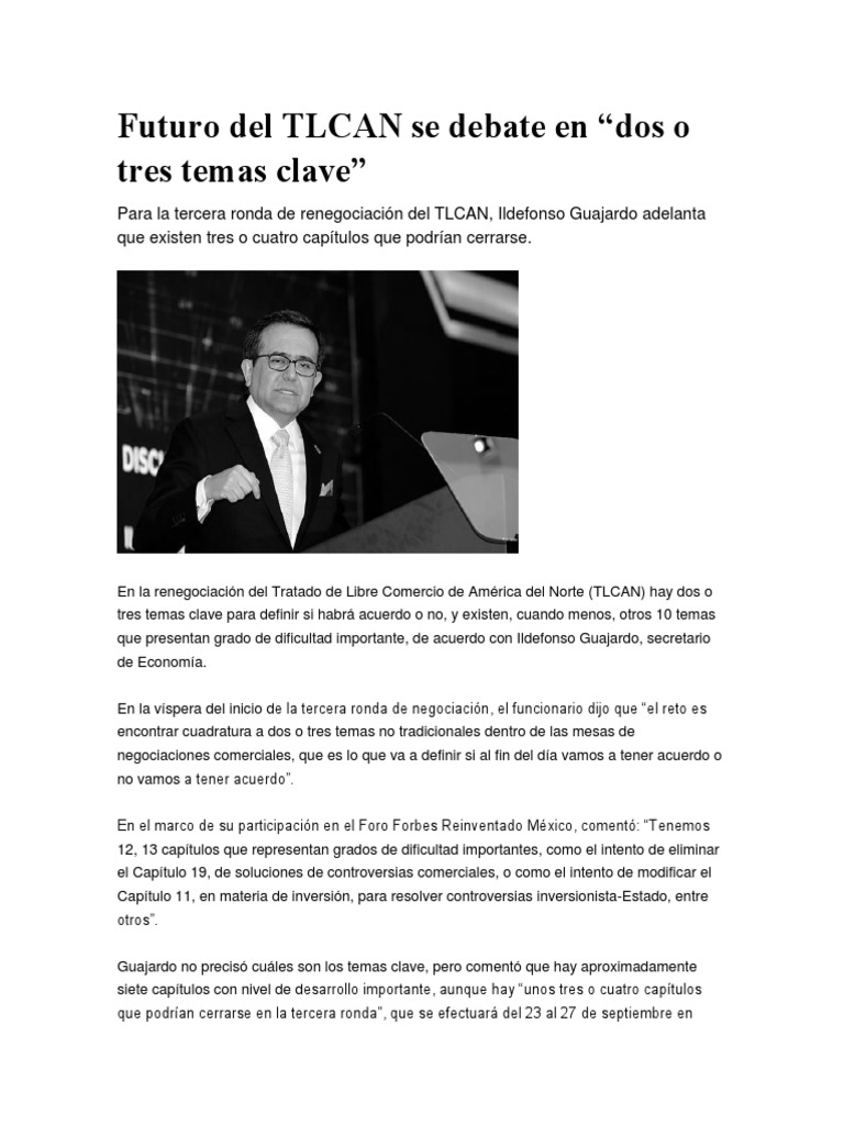 TLCAN | PDF | Tratado de Libre Comercio Norteamericano | Economía (general)