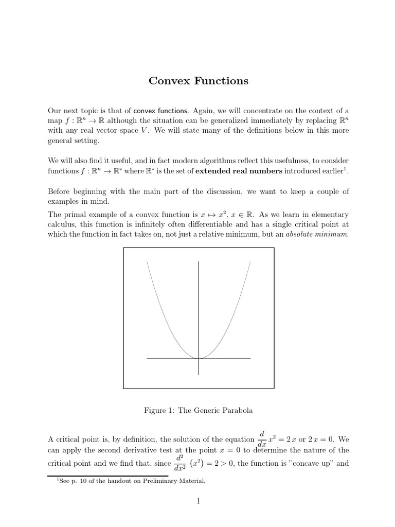 Convex Functions: See P. 10 of The Handout On Preliminary Material | PDF | Eigenvalues And ...