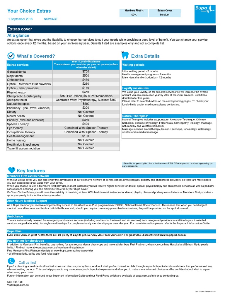 What's Covered? Extra Details: Your Choice Extras | PDF | Glasses ...
