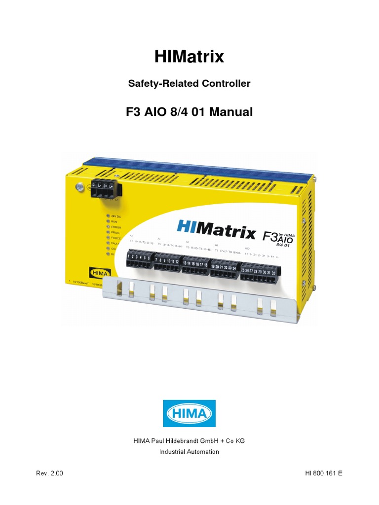 HI 800 161 E HIMatrix F3 AIO 8 4 01 | PDF | Series And Parallel ...