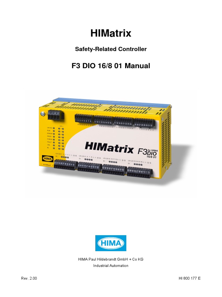 HI 800 177 E HIMatrix F3 DIO 16 8 01 | PDF | Electrostatic Discharge ...