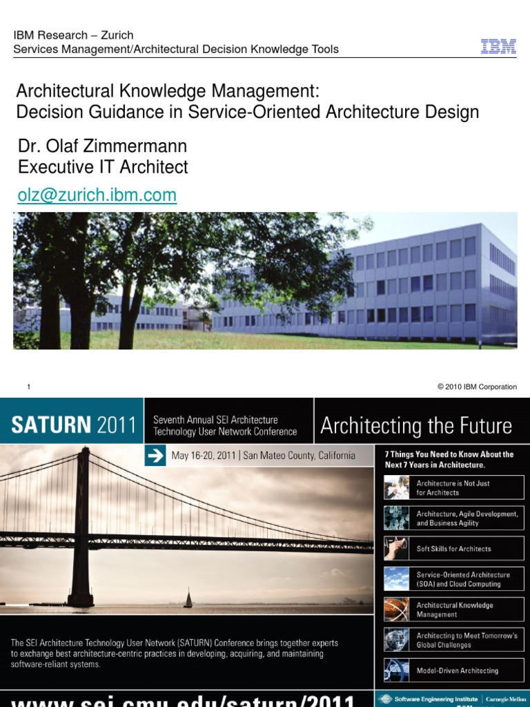 Architectural Knowledge Management: Decision Guidance in Service-Oriented Architecture Design Dr ...