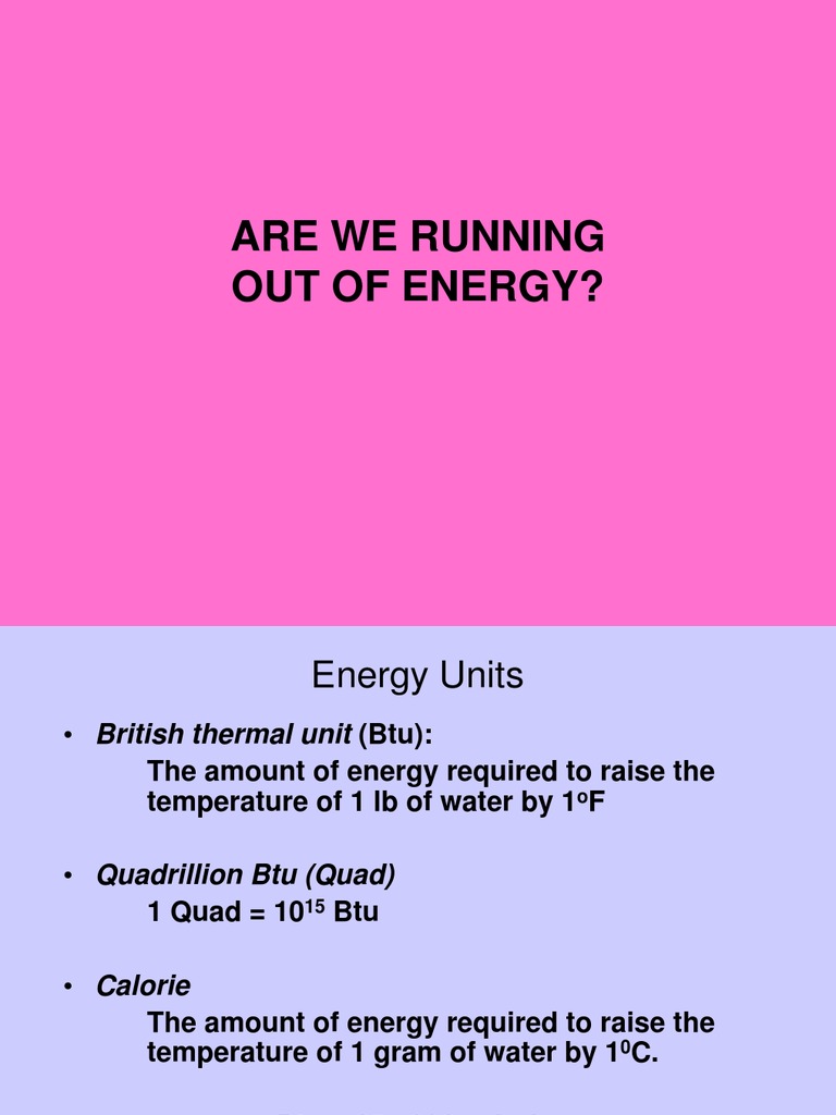 Are We Running Out of Energy? | PDF | Energy Development | Fossil Fuels