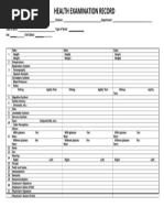 DepEd Health Examination Record Form 86 | PDF