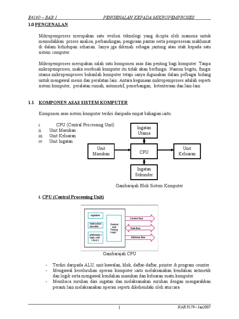 E4160 MikroPemproses UNIT1 | PDF