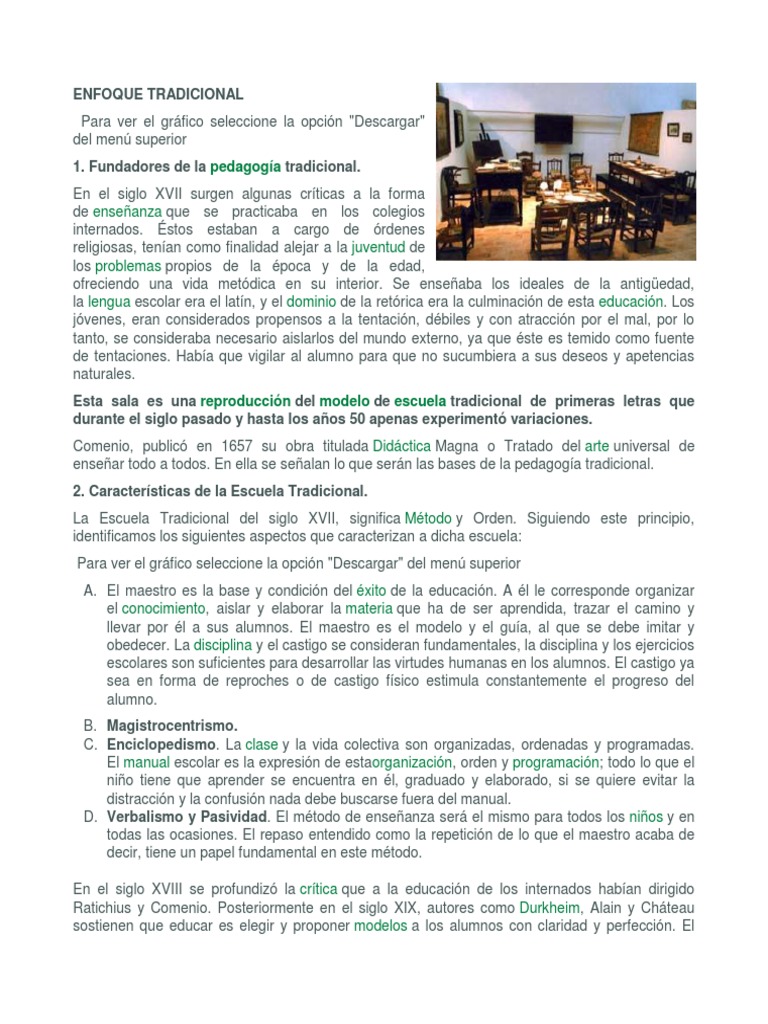Enfoque Tradicional de La Didactica | PDF | Aprendizaje | Maestros
