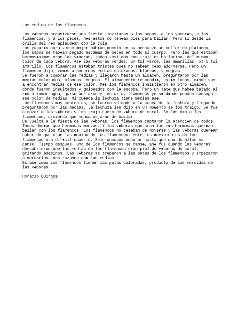 Resumen "Las Medias de Los Flamencos" | PDF