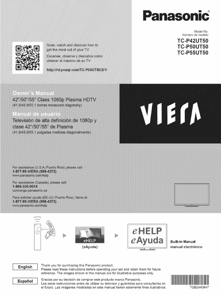 Manual Da TV Panasonic Ut50 | PDF