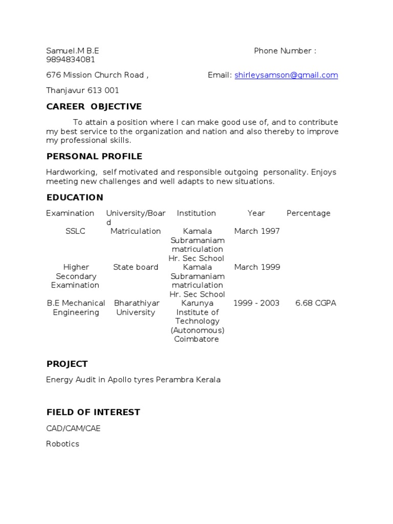 Samuel Resume | PDF | Engineering | Business