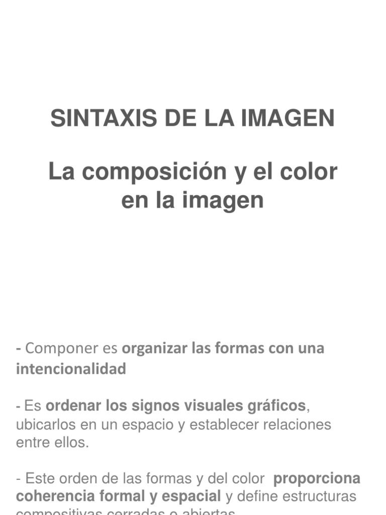 Sintaxis de La Imagen-Composición | PDF | Medios de arte | Pinturas
