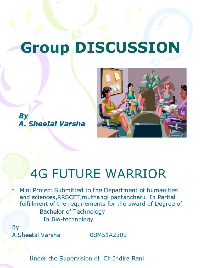 Group Discussion: by A. Sheetal Varsha | PDF | Argument | Leadership