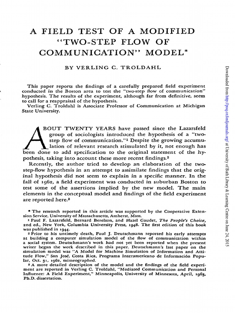 A Field Test Two Step | PDF | Epistemology | Psychological Concepts