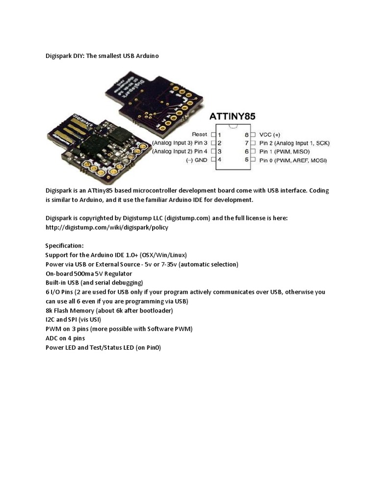 Digispark DIY | PDF | Arduino | Booting