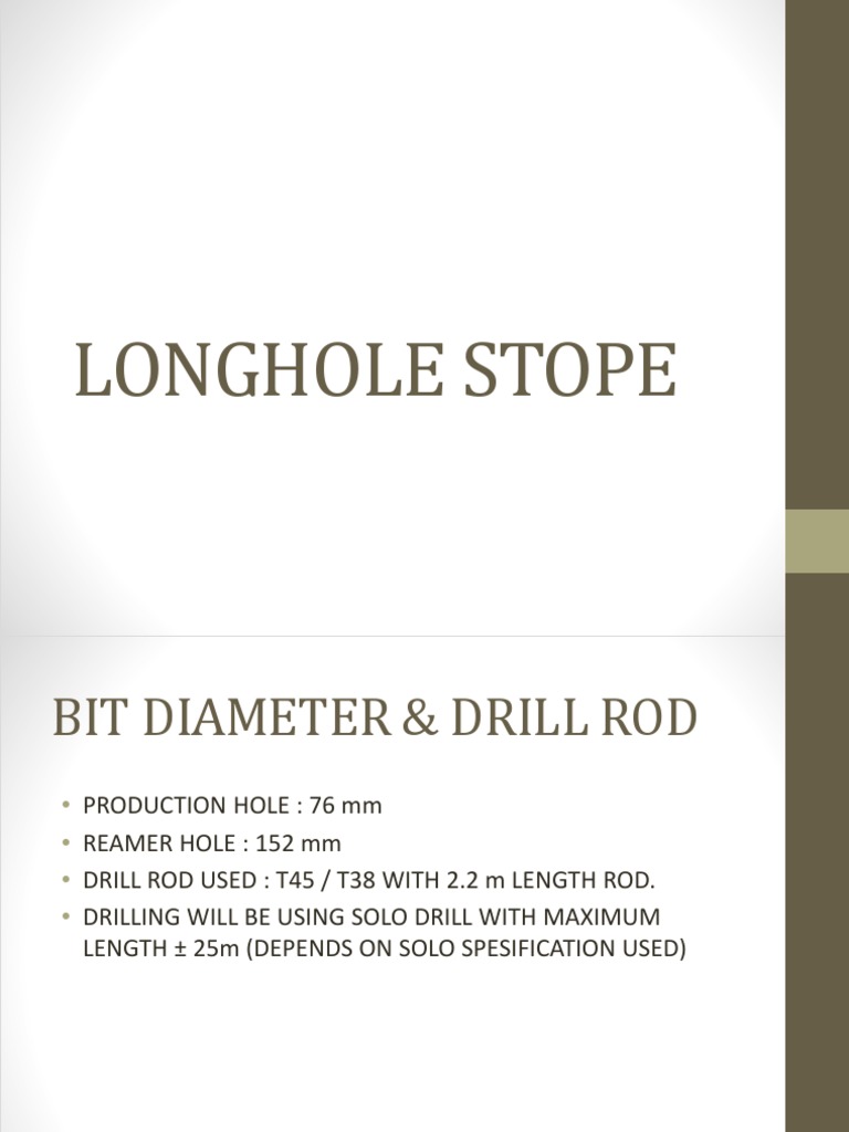 Longhole Stope Presentation | PDF
