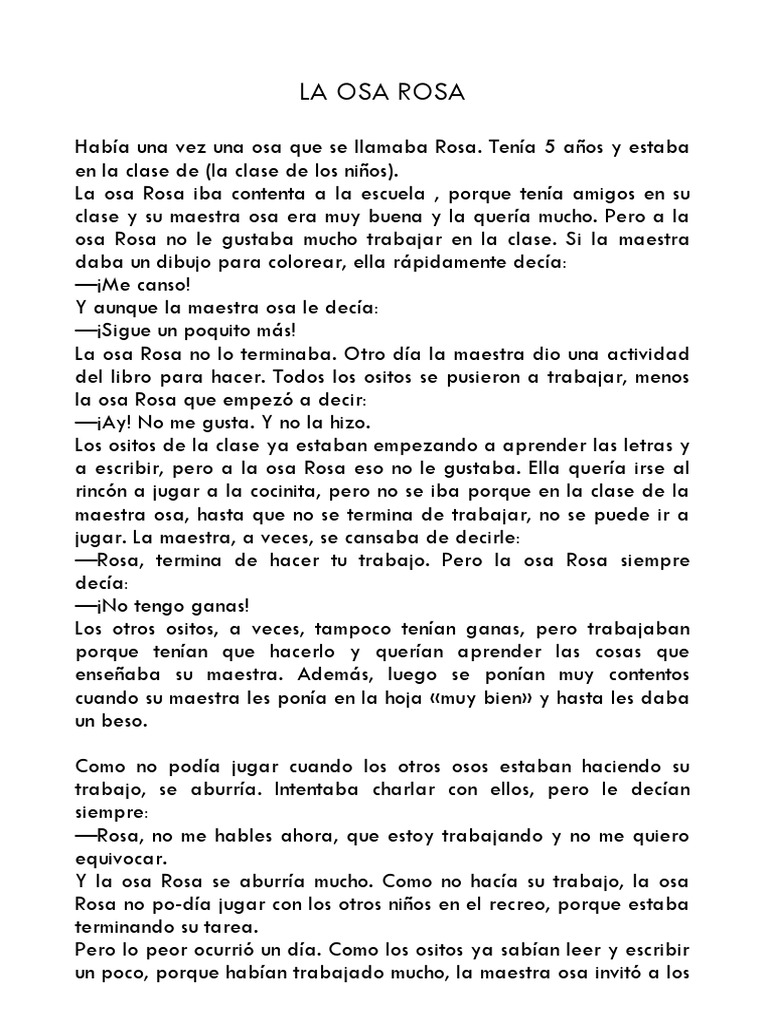 La Osa Rosa | Descargar gratis PDF | Ocio