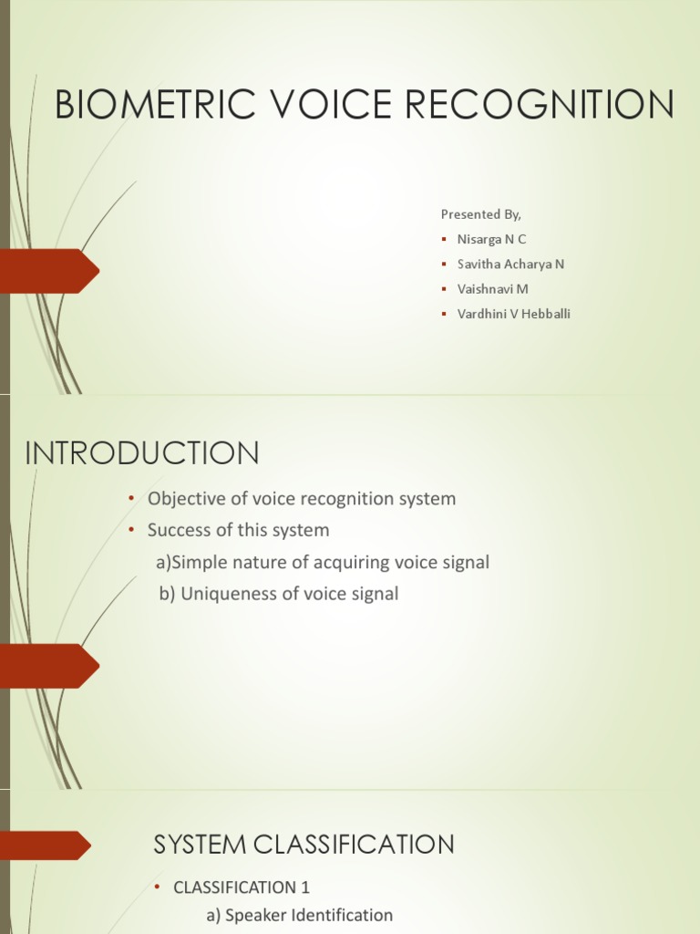 Biometric Voice Recognition | PDF | Spectral Density | Signal Processing