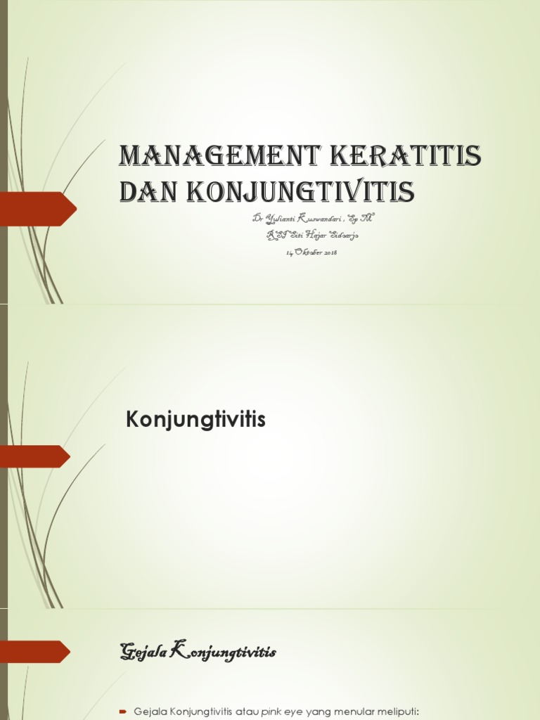 Management Keratitis Dan Konjungtivitis | PDF | Allergy | Immunology