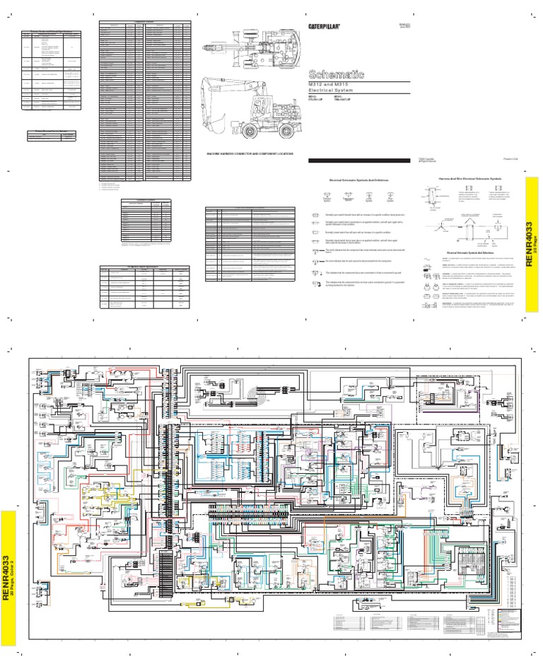 CAT M312 Wiring Diagram | PDF | Electrical Connector | Switch