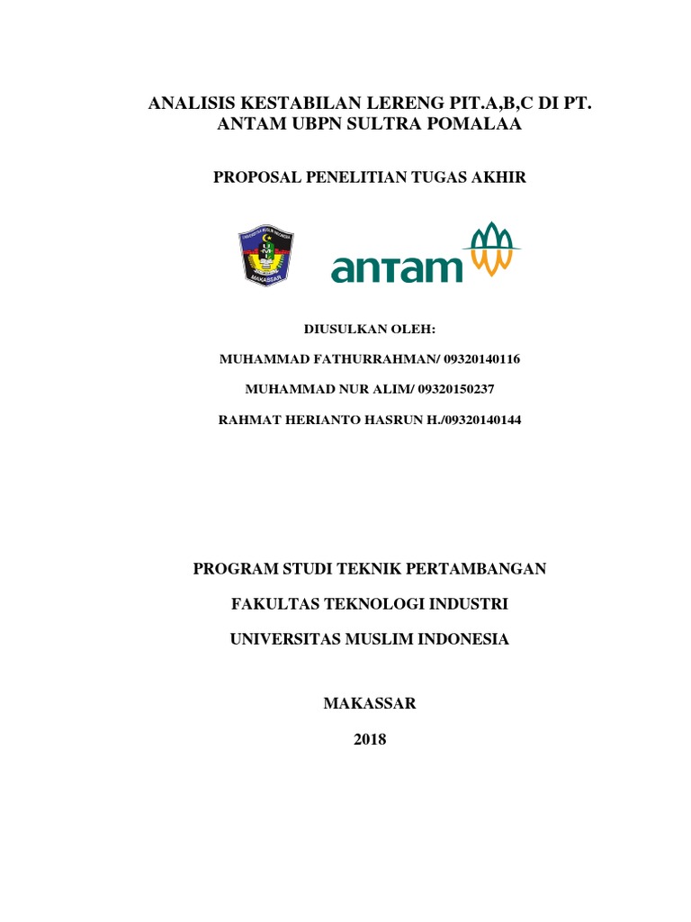 Proposal TA PT - ANTAM | PDF
