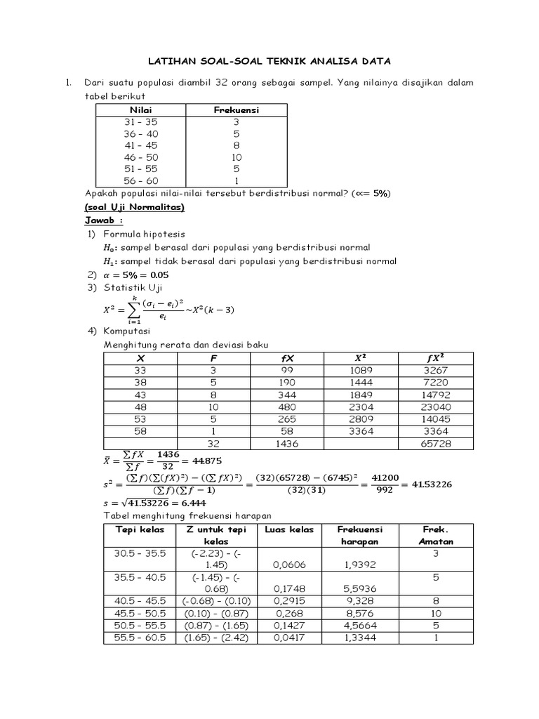 Contoh Analisis Data | PDF