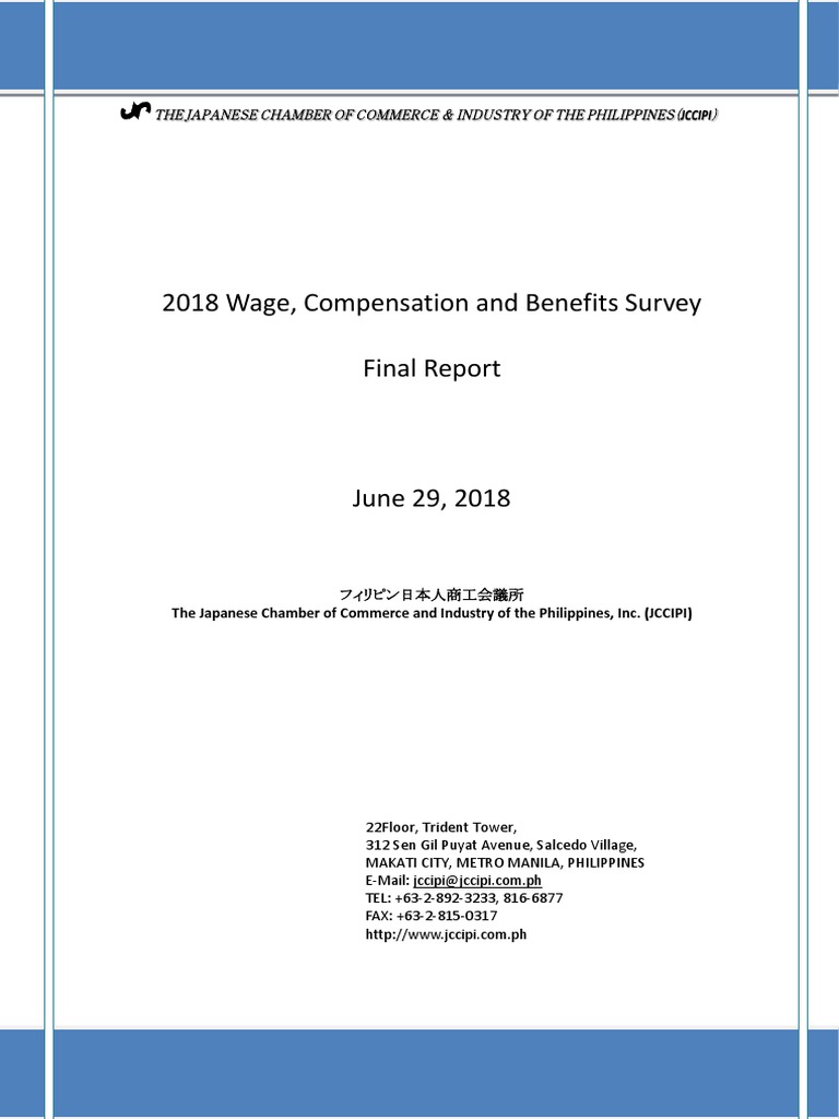 2018 Wage Survey Final Report (E) PDF | PDF | Wage | Salary