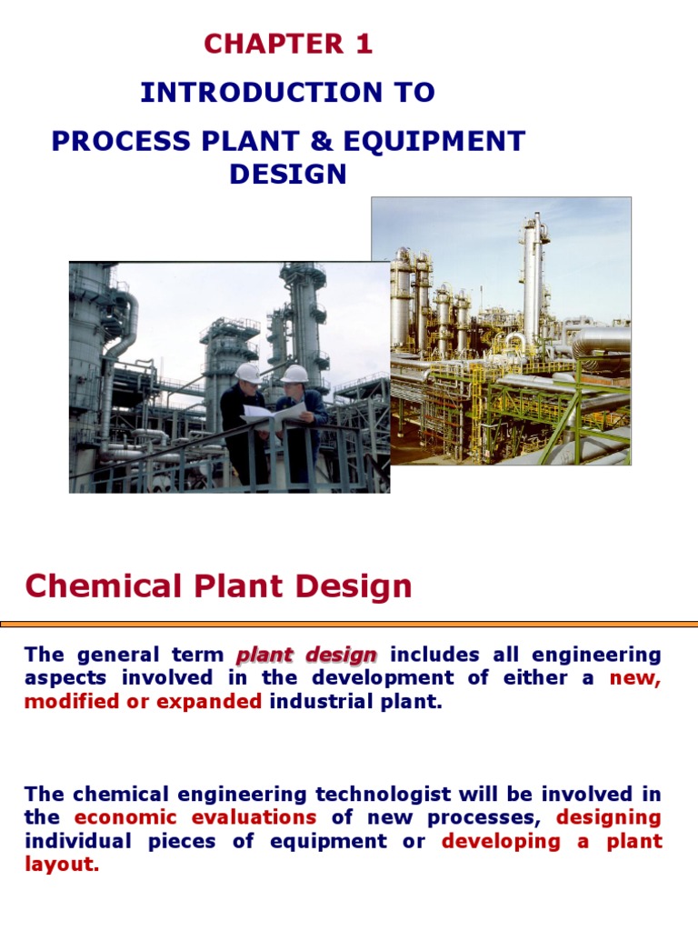 An Introduction to Chemical Plant Design and Process Engineering ...