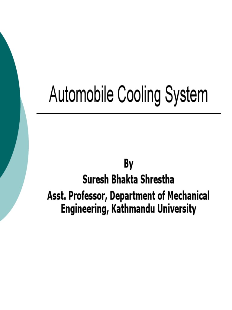 Automobile Cooling System PDF | Download Free PDF | Radiator | Thermostat