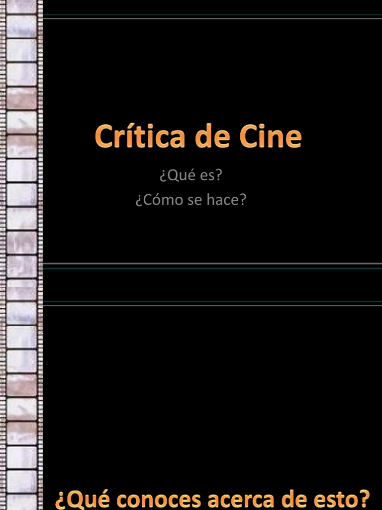 Clase 2 Critica de Cine | PDF | Director de cine | Guión