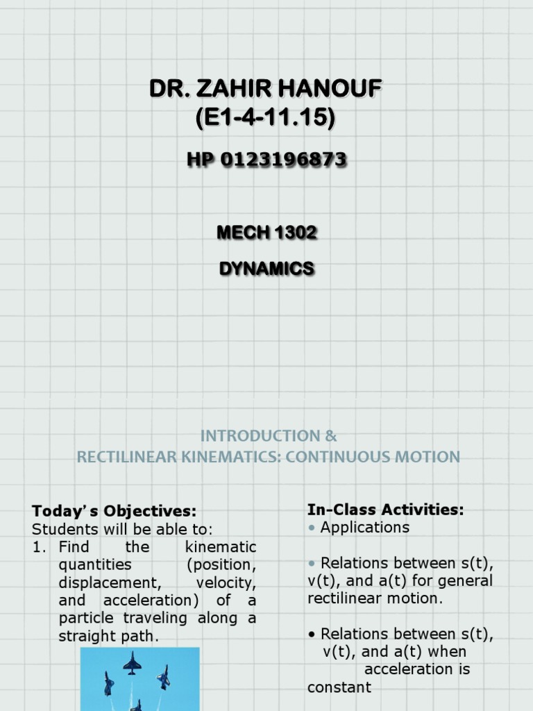 Lectur-1 12.2 | PDF | Velocity | Acceleration