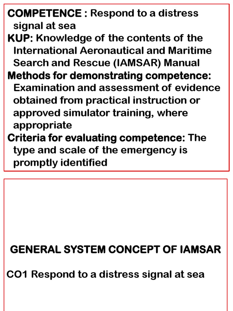 Topic 3.2 General System Concept of Iamsar | PDF | Search And Rescue ...
