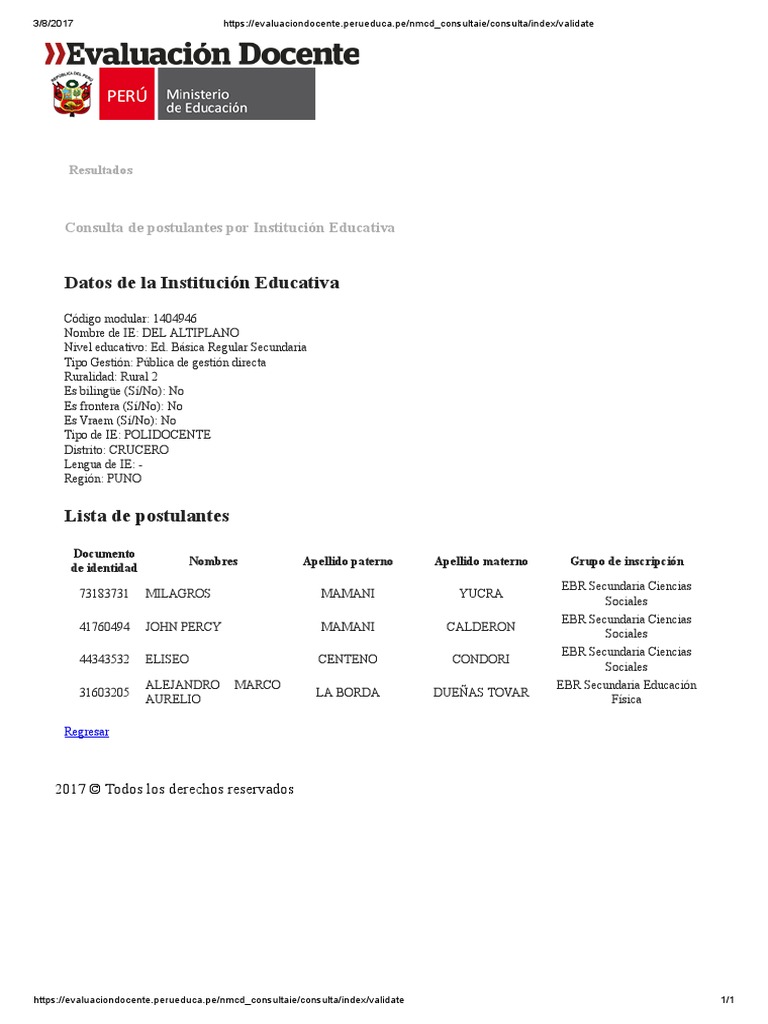 Evaluaciondocente Perueduca | PDF