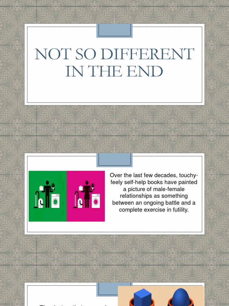 Not So Different in The End | PDF