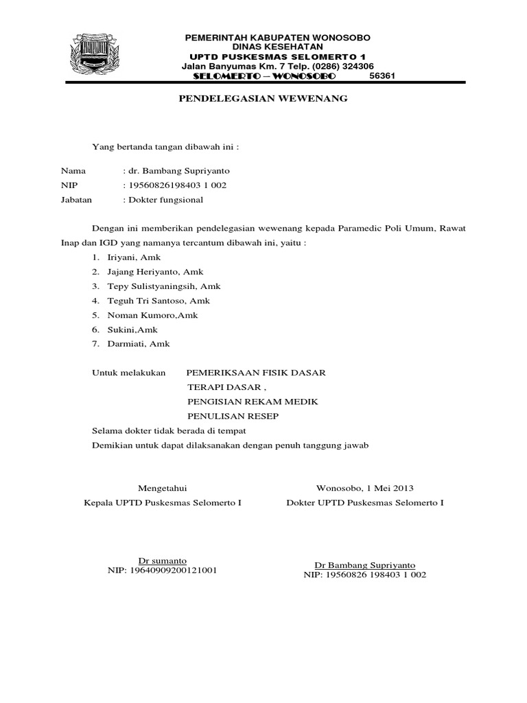 Contoh Delegasi | PDF